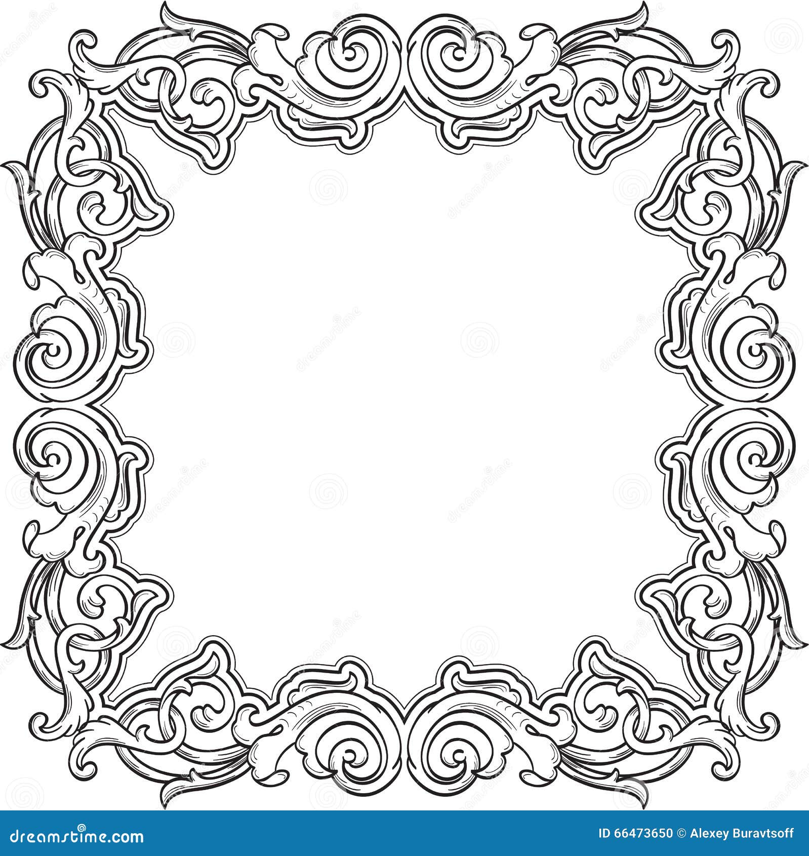 Art border fine border stock vector. Illustration of figuration - 66473650