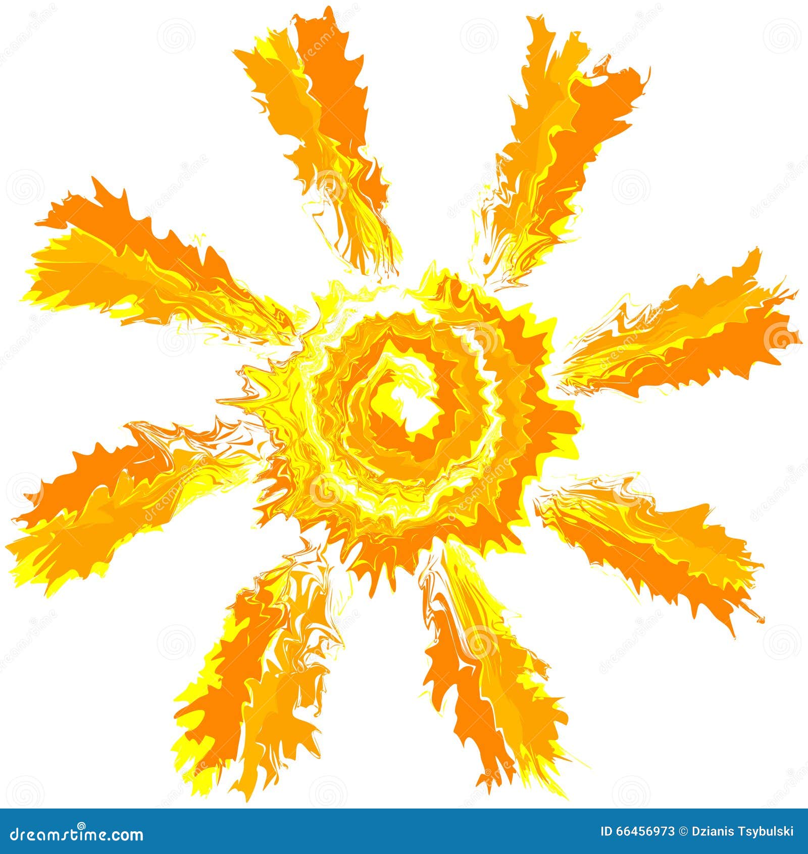 Art Brash Stroke Splash Paint Isolated Vector Sun Abstract Background ...