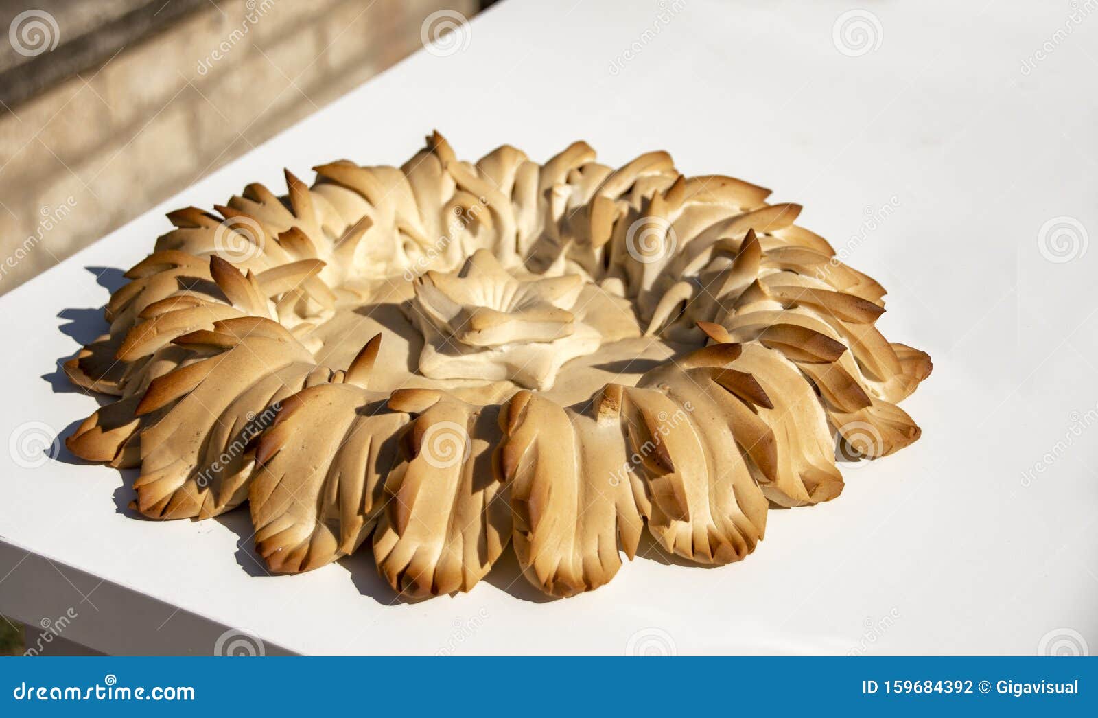 The Art of Bread, Represented in the Shape of a Flower Stock Photo ...