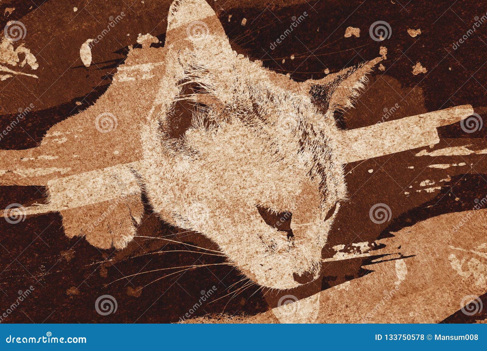 Art Brown Color Abstract Pattern Background Stock Illustration ...