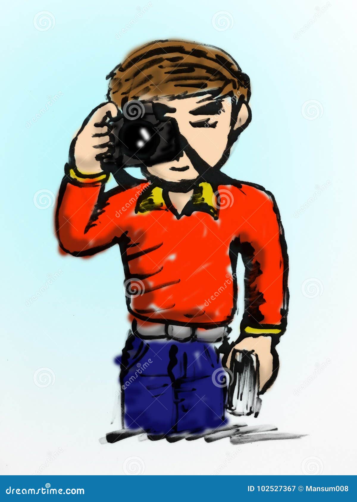 Art camera man stock illustration. Illustration of design - 102527367