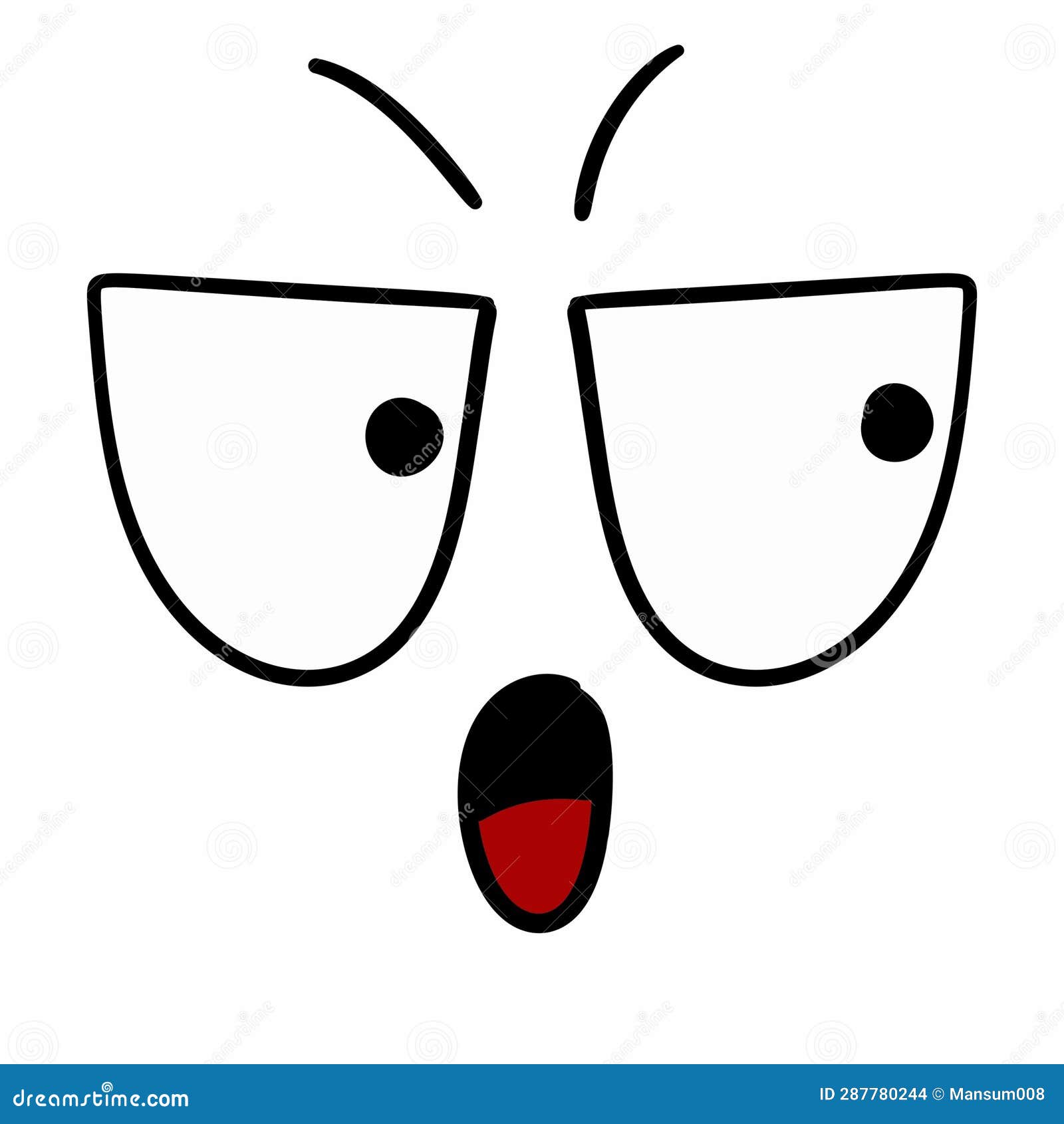 Doodle Angry Man Twists His Finger At His Temple And Shows The ...