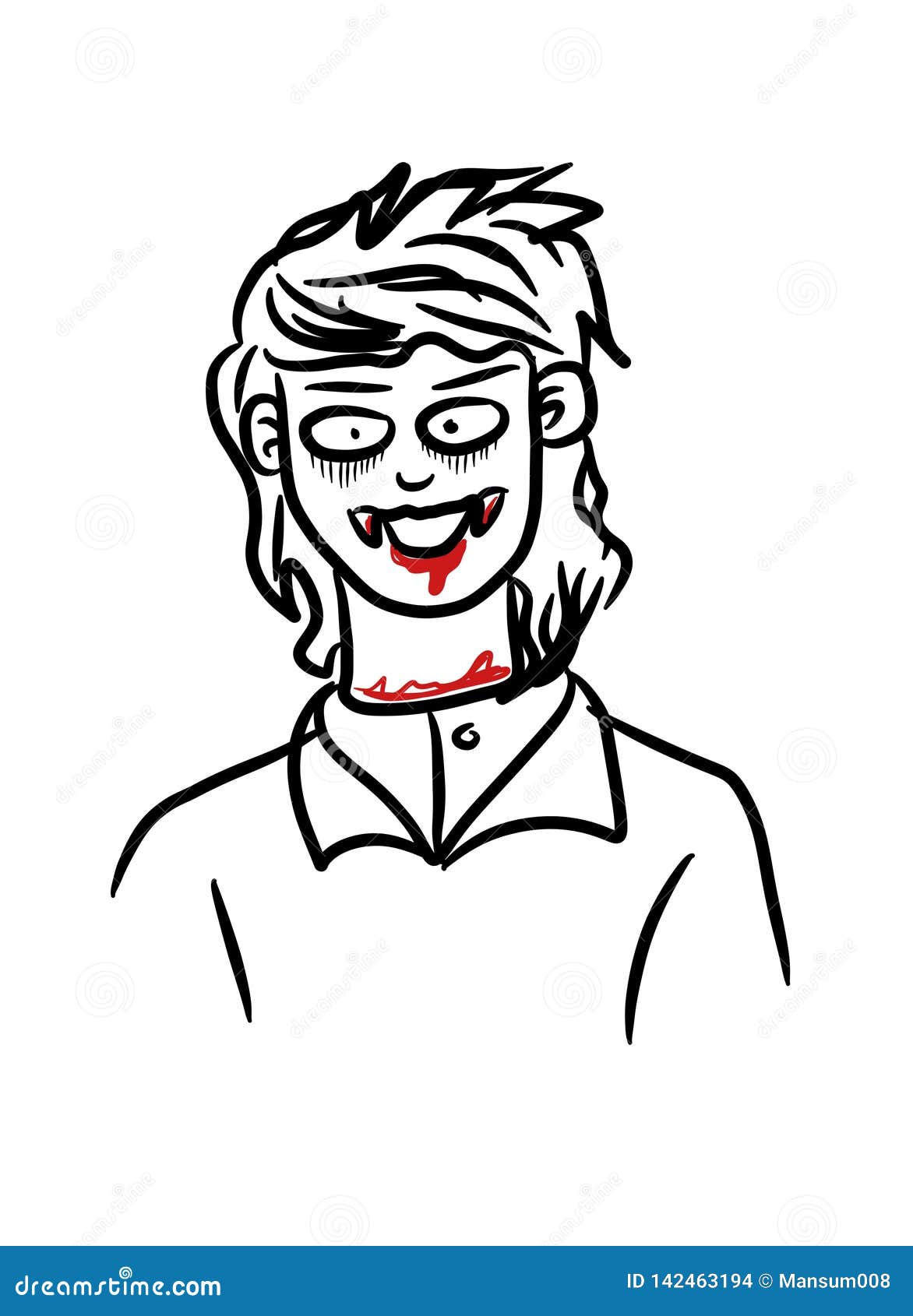 Cartoon Ghost Man on White Background Stock Illustration - Illustration ...