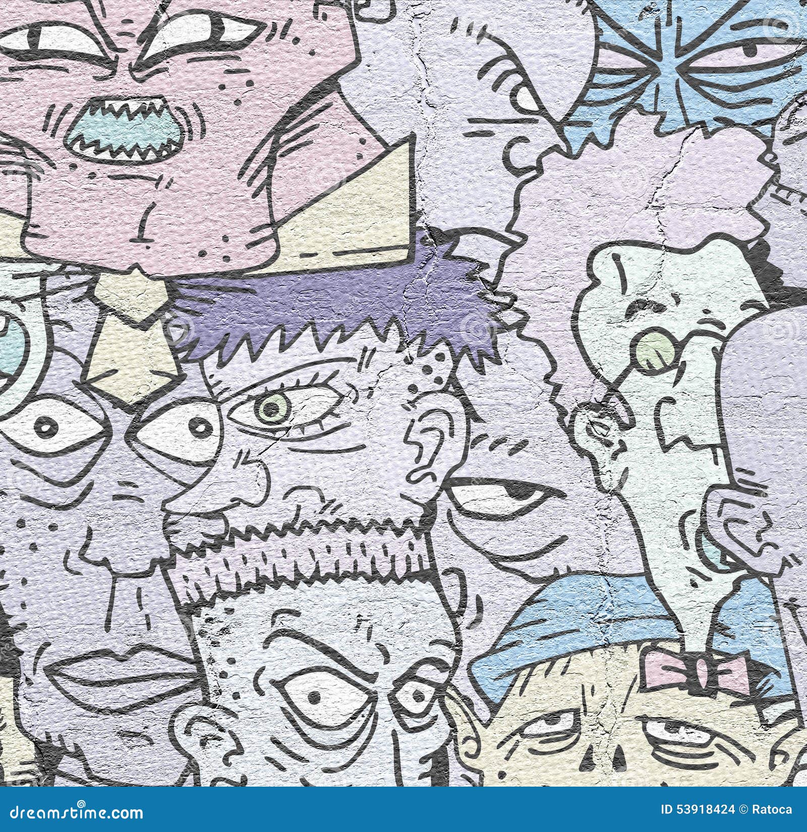 Art characters composition stock illustration. Illustration of ...