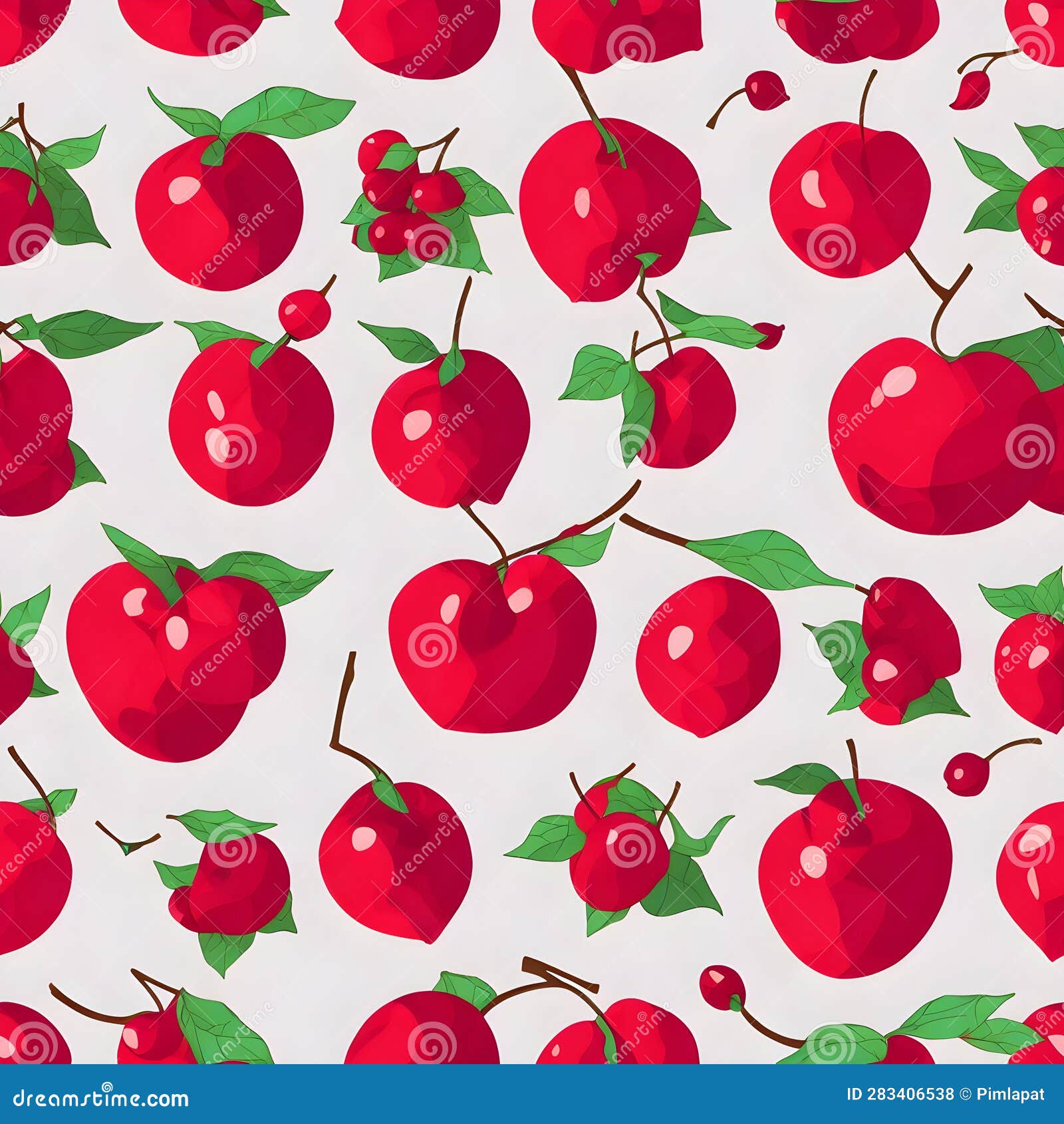 Art of Cherry Design on Blue Background. Stock Illustration ...