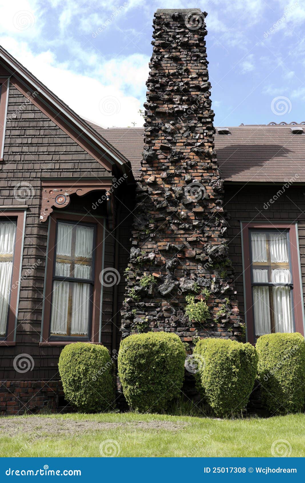 Art chimney stock photo. Image of home, grass, building - 25017308