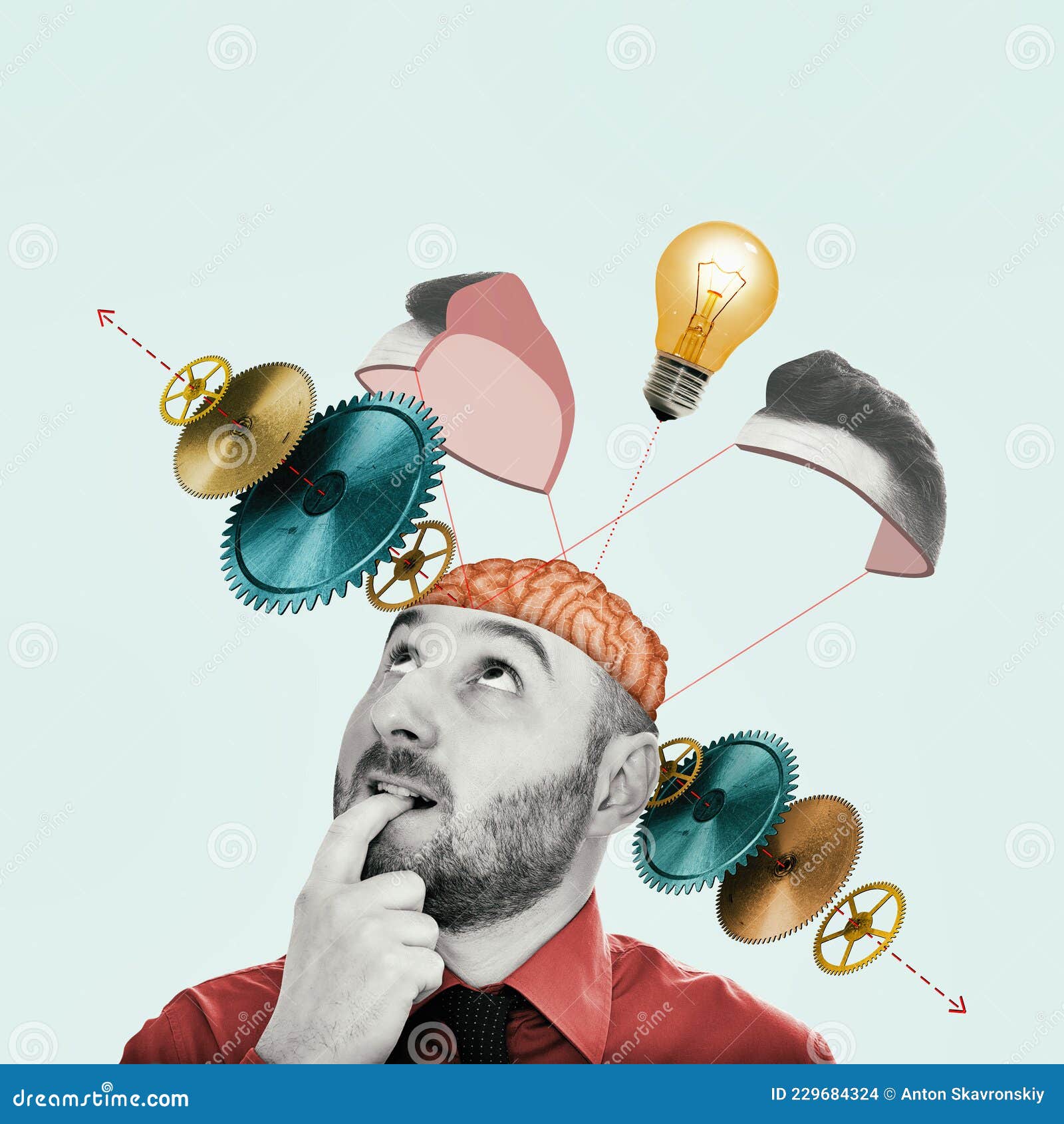 Creativity, Ideas, Inspiration. Art Collage. Stock Photo - Image of ...