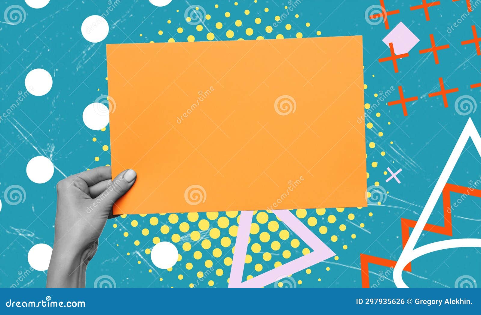 Art Collage, Hand and Message on Paper Stock Photo - Image of abstract ...