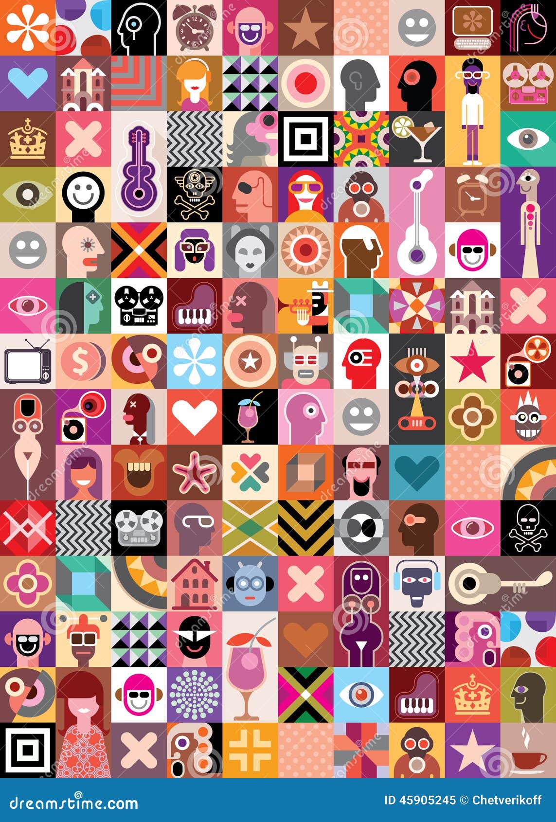 Art Collage stock vector. Illustration of purpose, musical - 45905245