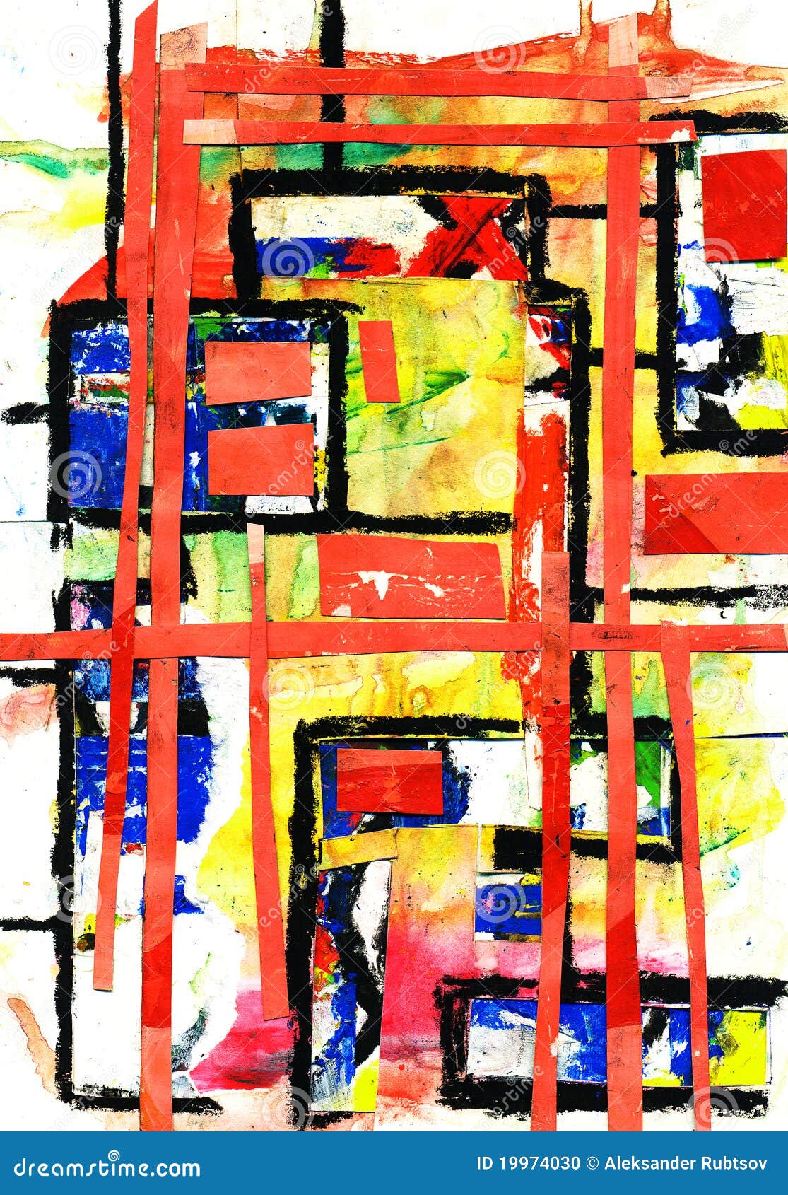 Art and Collage Paint and Abstract and Color Stock Illustration ...