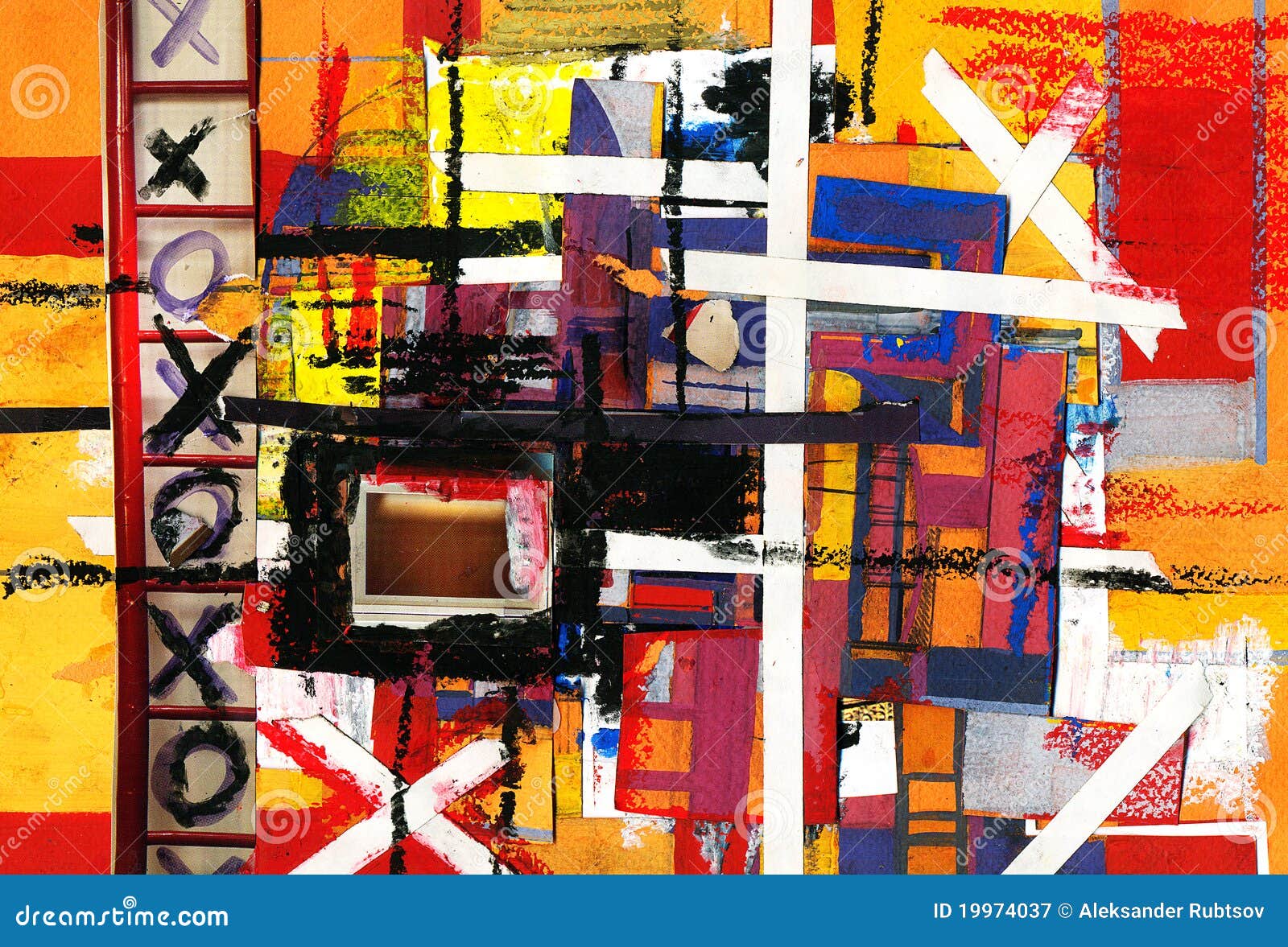 Art and Collage Paint and Abstract and Color Stock Illustration ...