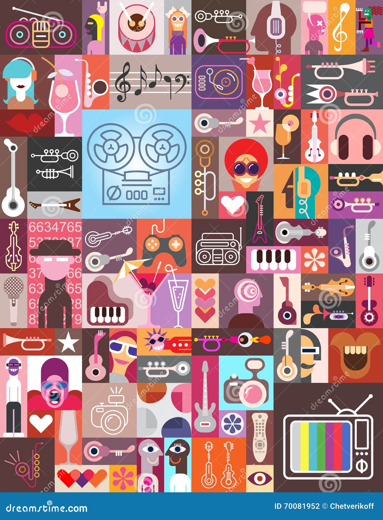 Art Collage Vector Illustration Illustration de Vecteur - Illustration ...