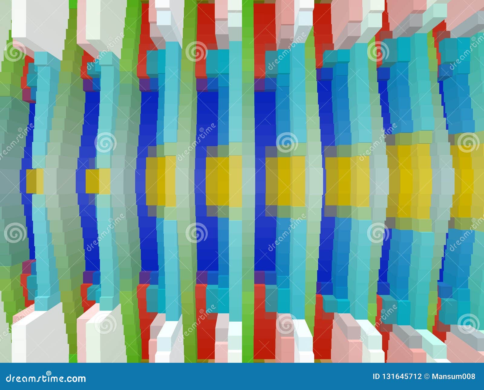 Art Color Blocks Pattern Background Stock Illustration - Illustration ...