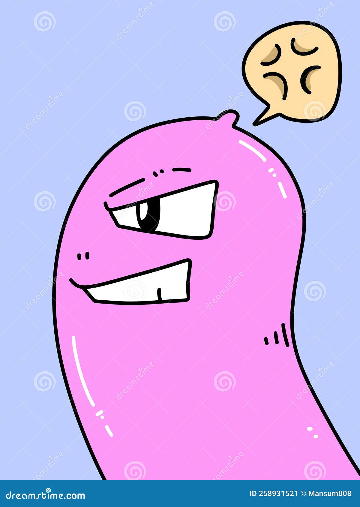 Color Of Cute Condom Cartoon Stock Illustration Illustration Of Face Cartoon 258931521