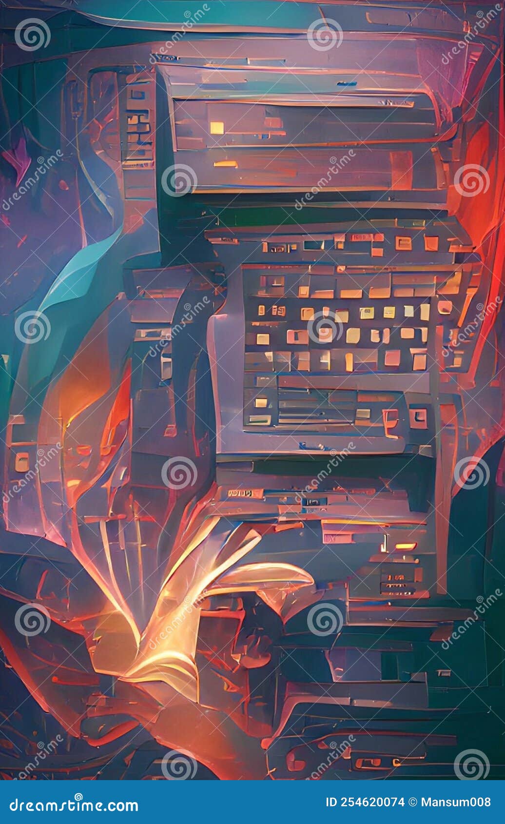 Art Color of Digital Machine Stock Illustration - Illustration of ...