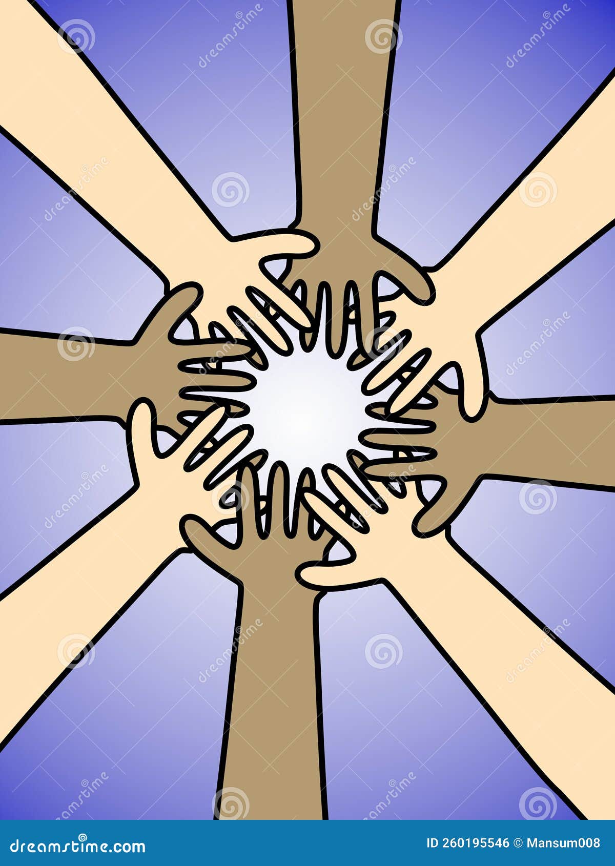 Color of hand cartoon stock illustration. Illustration of body - 260195546