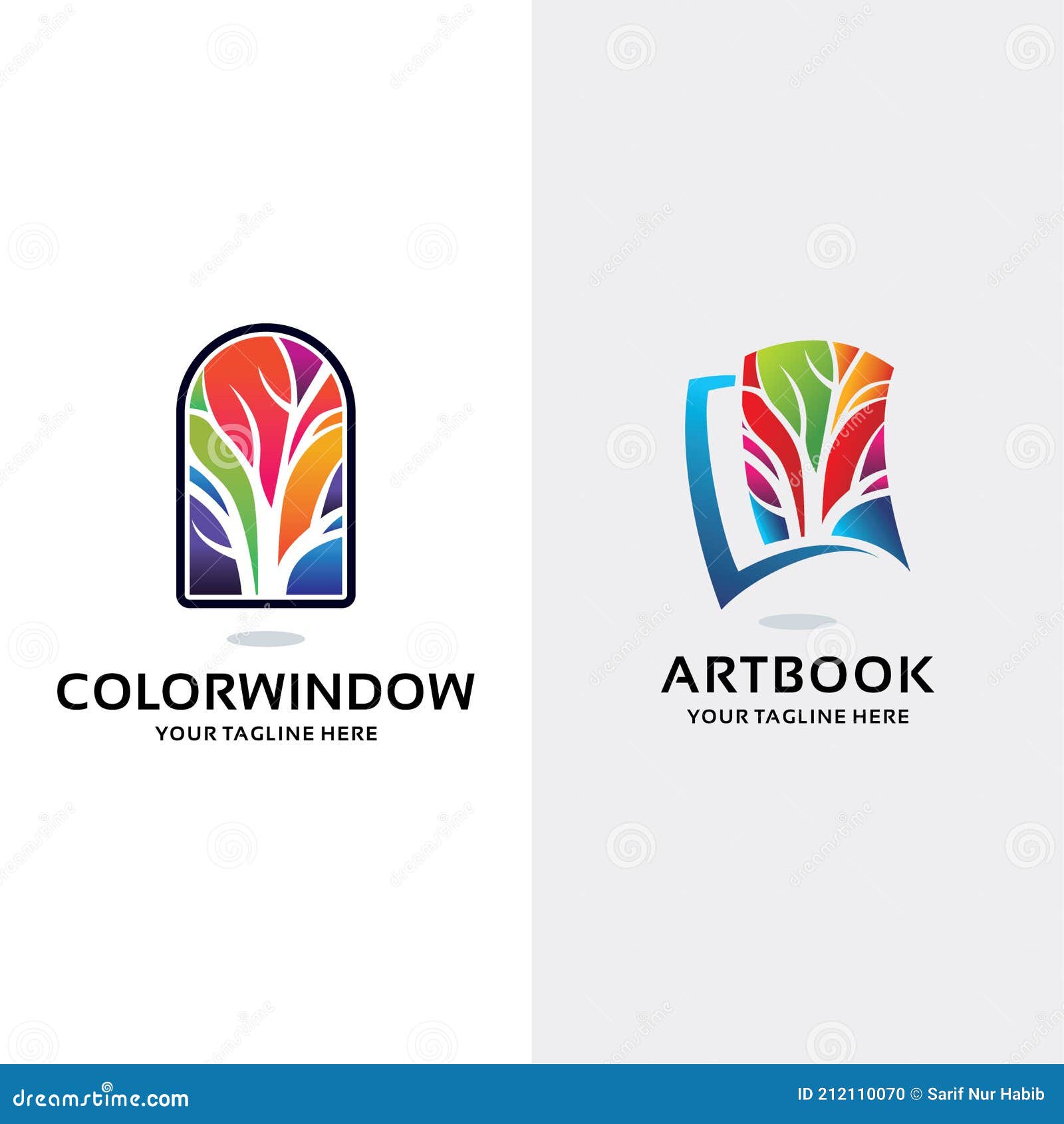 Art Color Logo Set Design Template Collection Stock Vector ...