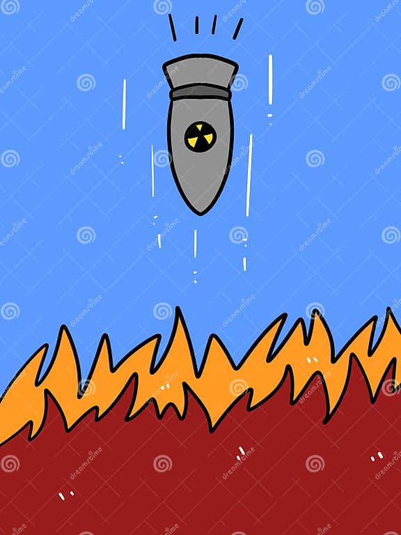 Color of Nuclear in the War Stock Illustration - Illustration of blue ...