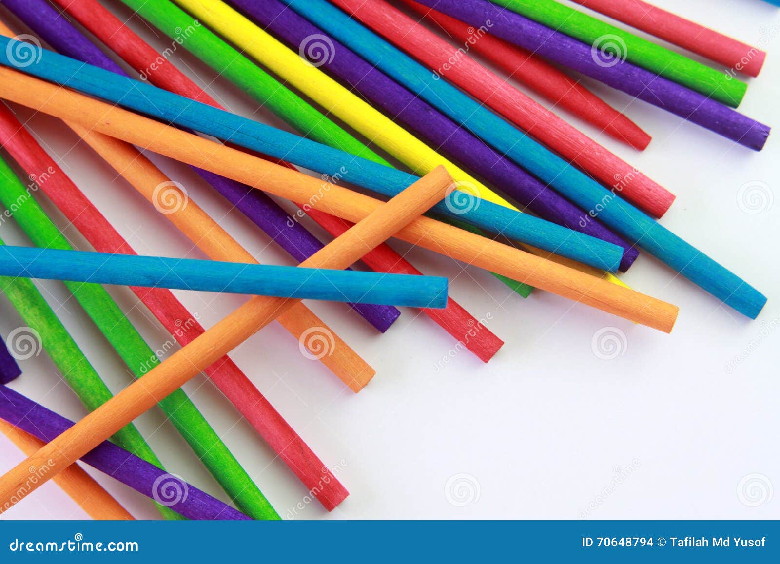 Art of colored sticks stock photo. Image of background - 70648794