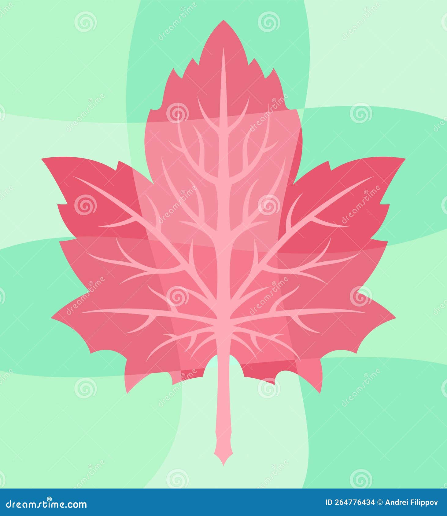 Art with Colorful Red Decorative Maple Leaf Shape Stock Vector ...