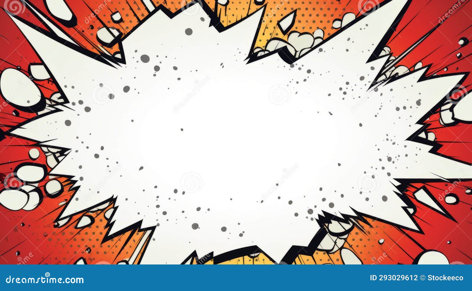 Art Comics Burst Vector Speech Bubble Splash Border Stock Illustration ...