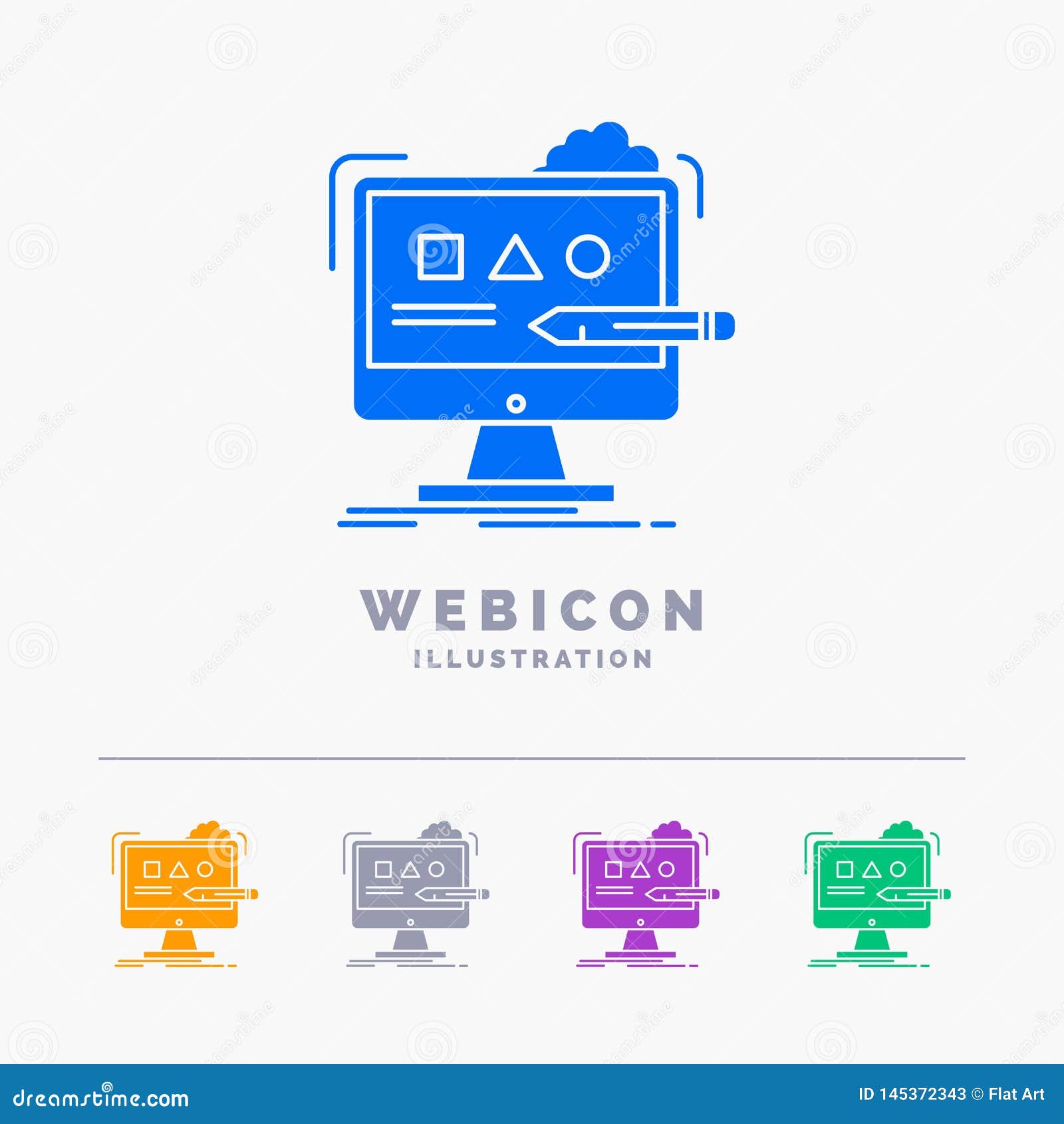 Art, Computer, Design, Digital, Studio 5 Color Glyph Web Icon Template ... Art, Computer, Design, Digital, Studio 5 Color Glyph Web Icon Template ...