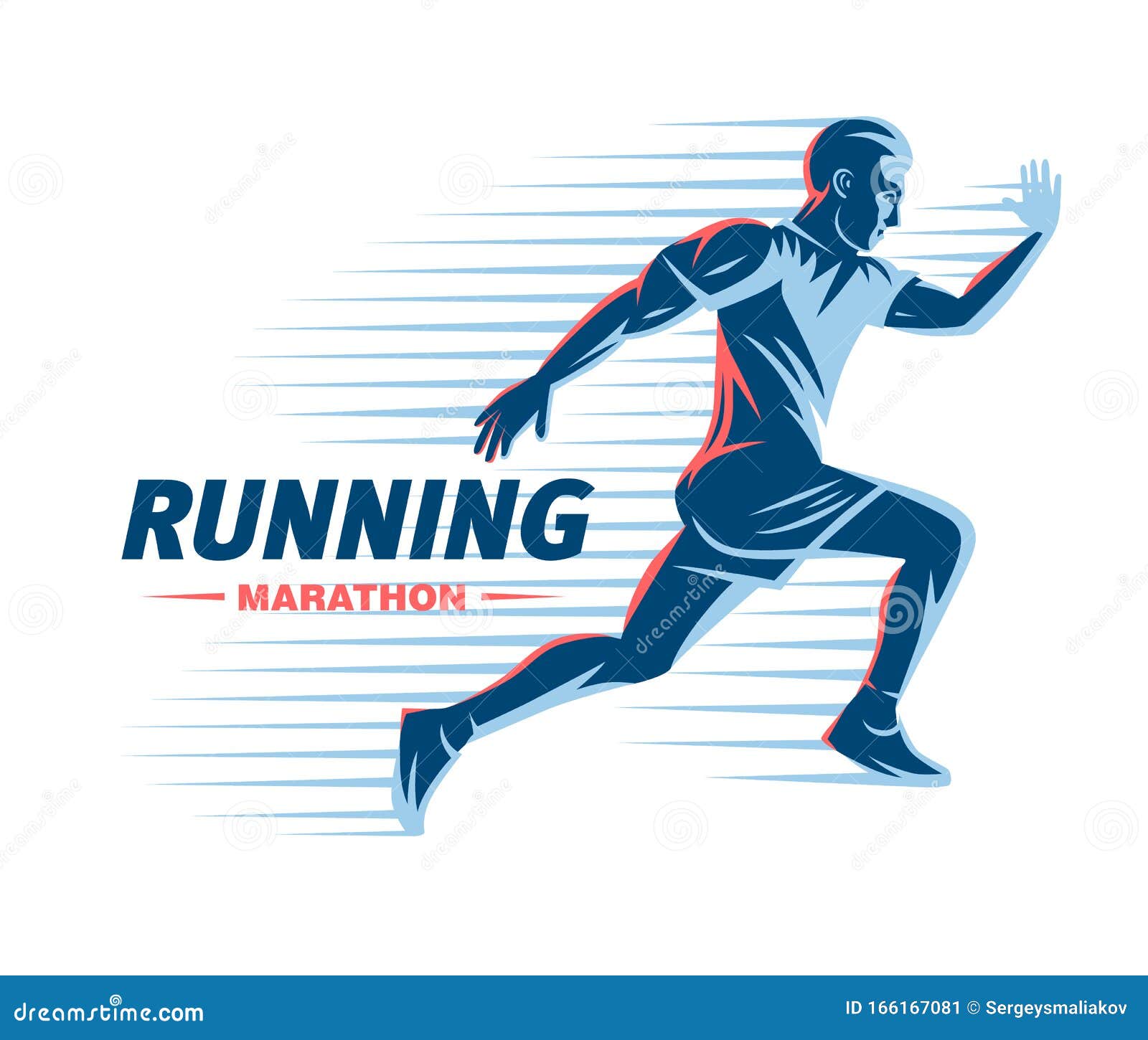 Art Concept of a Running Man Stock Vector - Illustration of exercise ...