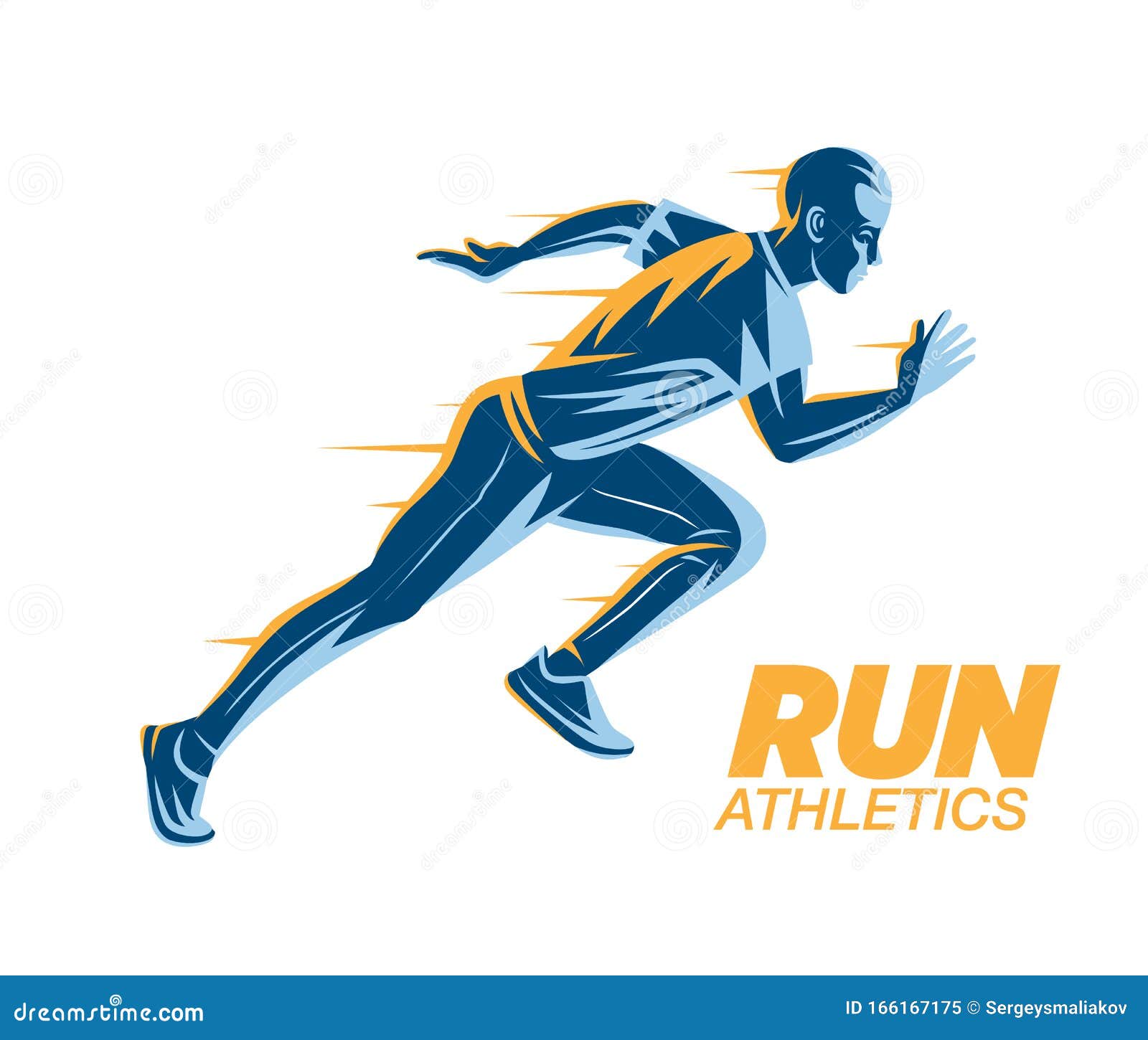 Art Concept of a Running Man Stock Vector - Illustration of active ...
