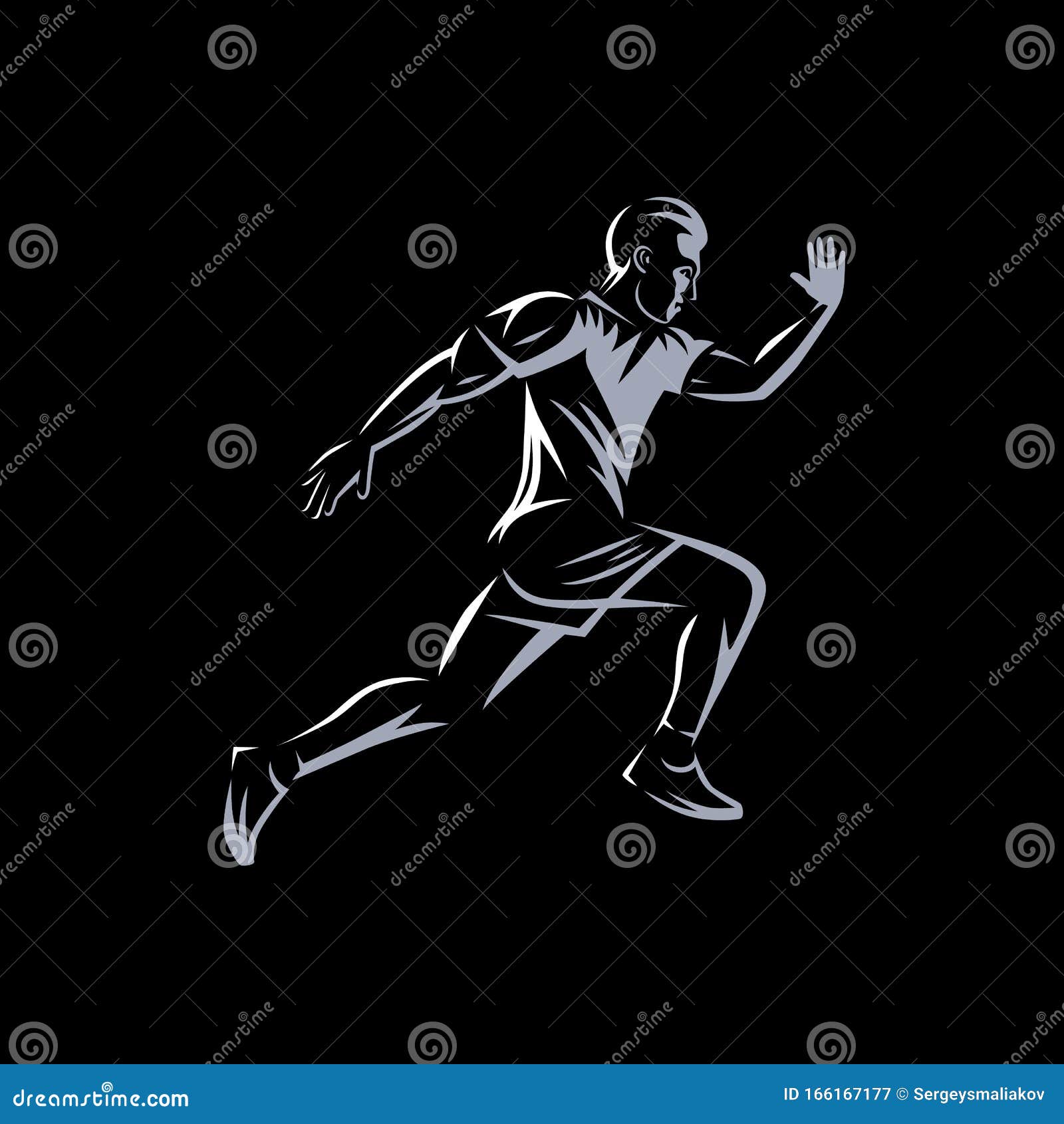 Art Concept of a Running Man Stock Vector - Illustration of person ...