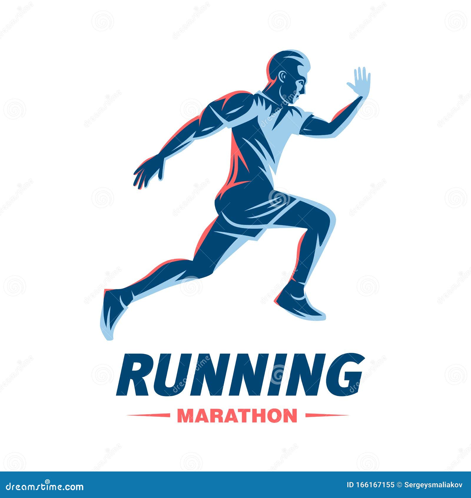 Art Concept of a Running Man Stock Vector - Illustration of silhouette ...