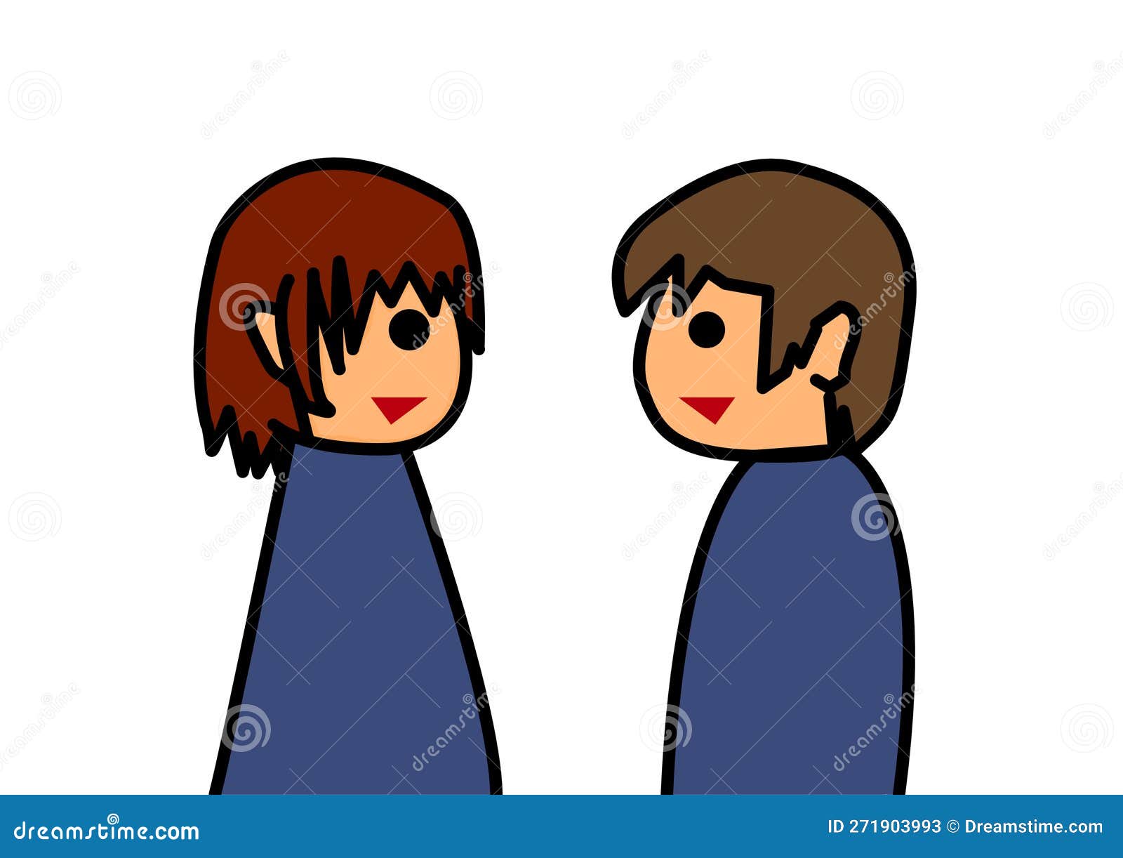 Art during a Conversation between Two Men Stock Illustration ...