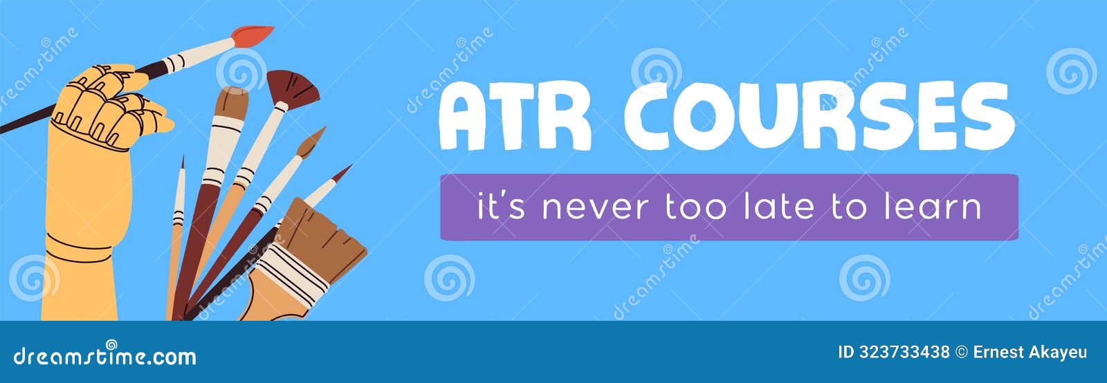 Art Course, Ad Banner. Creative School, Drawing Workshop, Painting ...