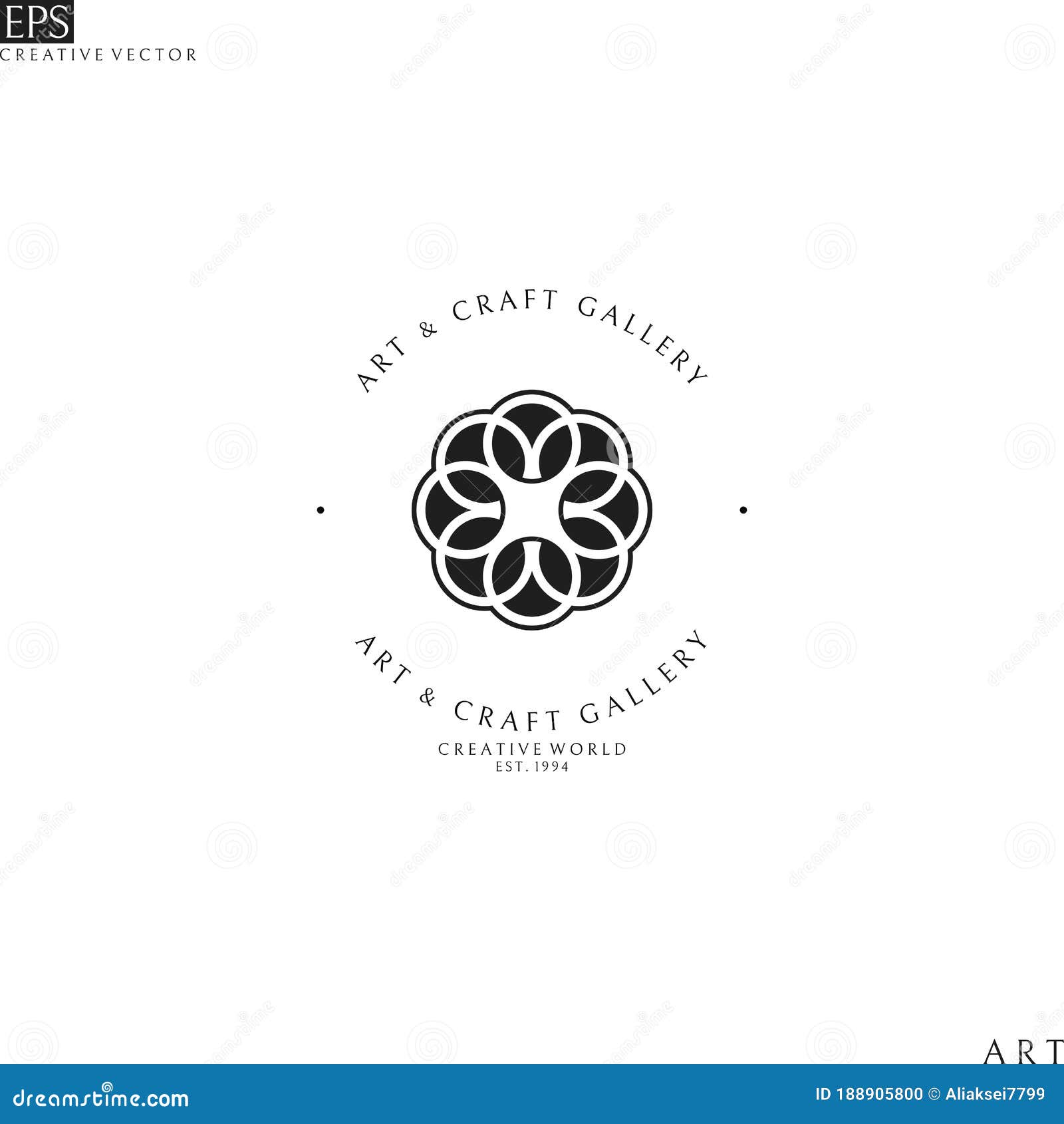 Art and Craft Gallery. Abstract Logo Template Stock Vector ...
