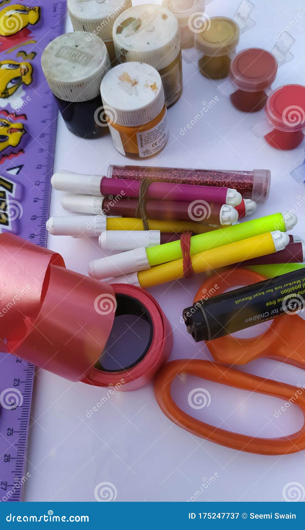 Art and craft materials stock image. Image of colour - 175247737