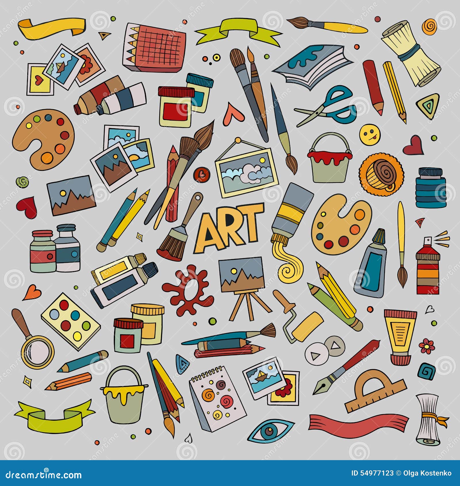Art and Craft Vector Symbols and Objects Stock Vector - Illustration of ...