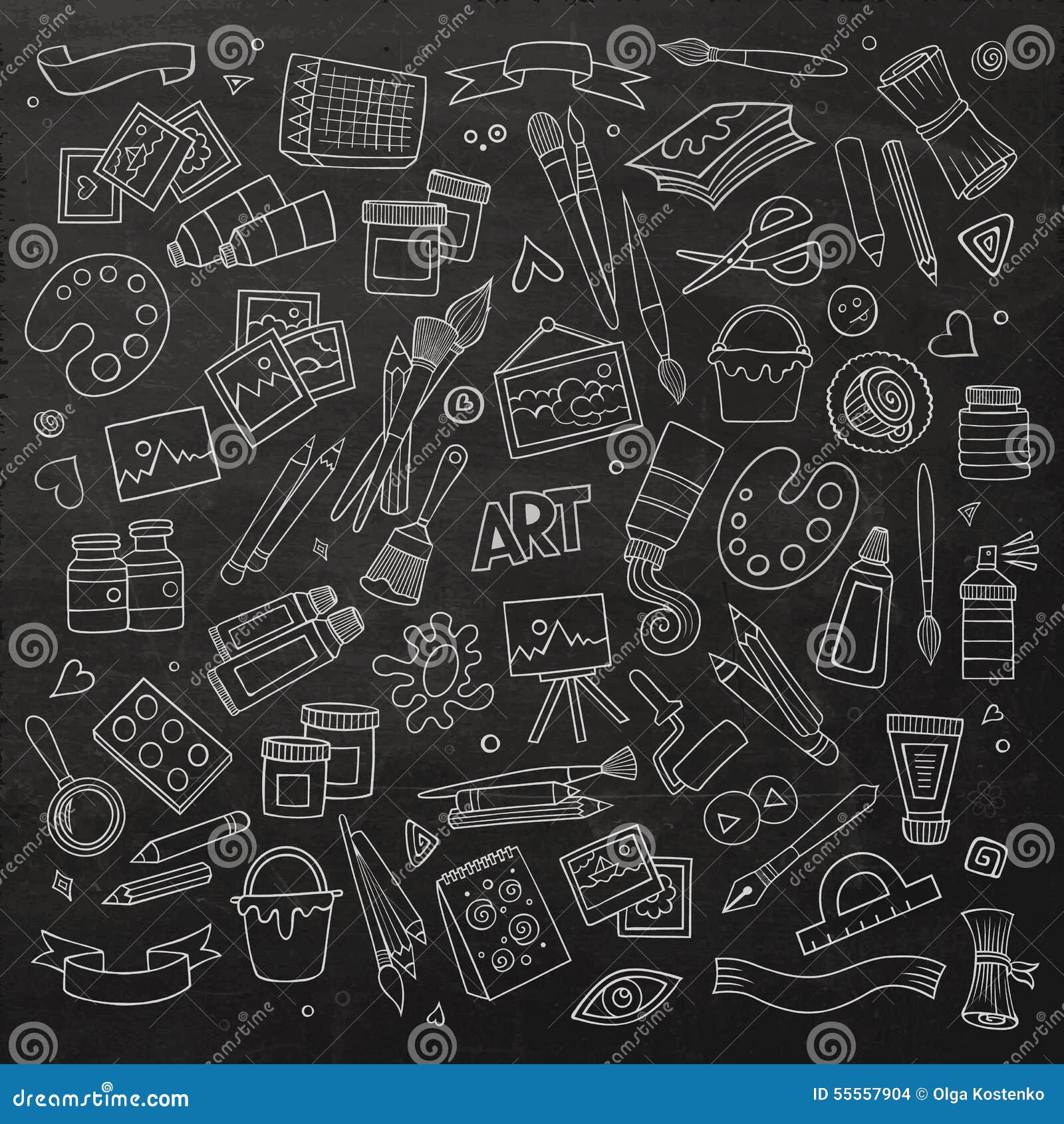 Art and Craft Vector Symbols and Objects Stock Vector - Illustration of ...