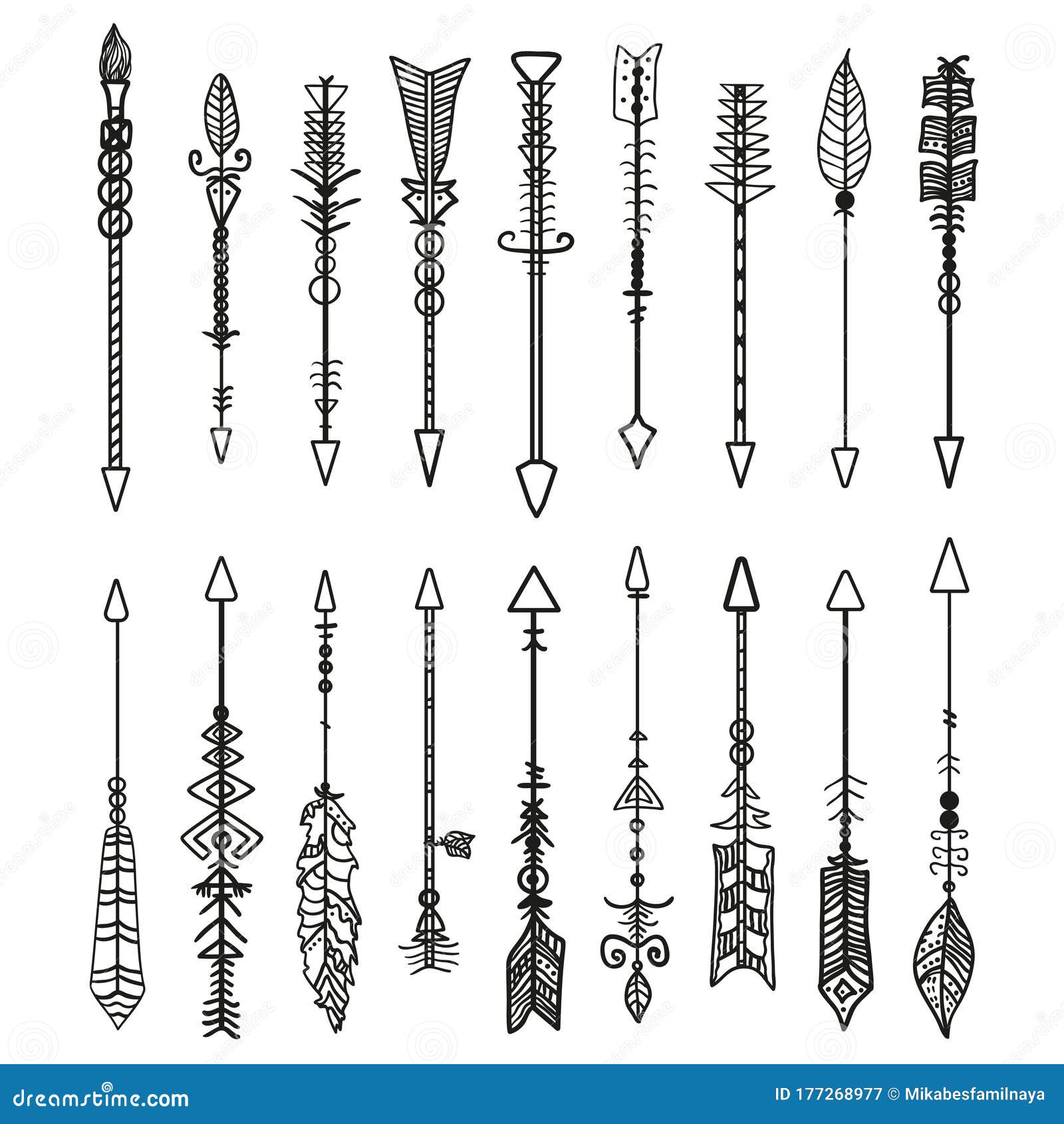 Rustic Arrows Cartoon Vector | CartoonDealer.com #76680181