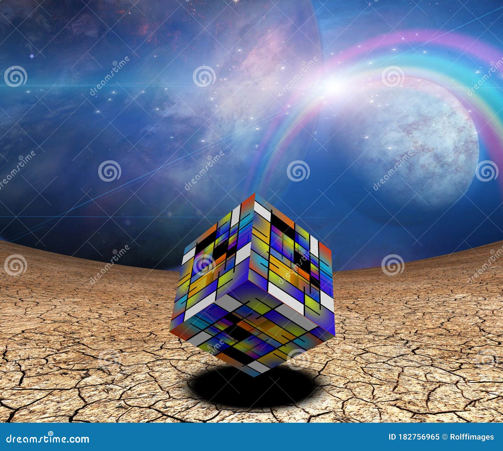 Art cube editorial image. Illustration of dream, mondrian - 182756965