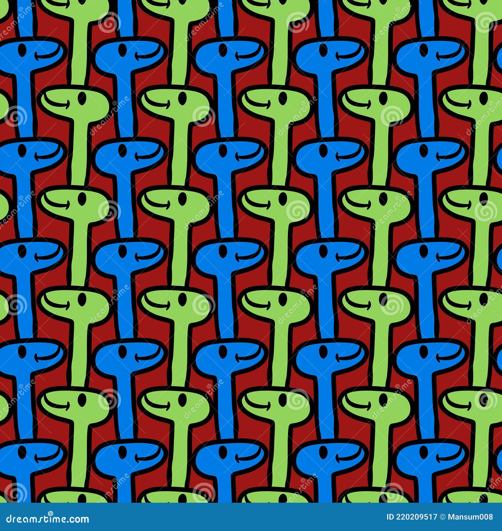 Cute Cartoon Pattern Background Stock Illustration - Illustration of ...