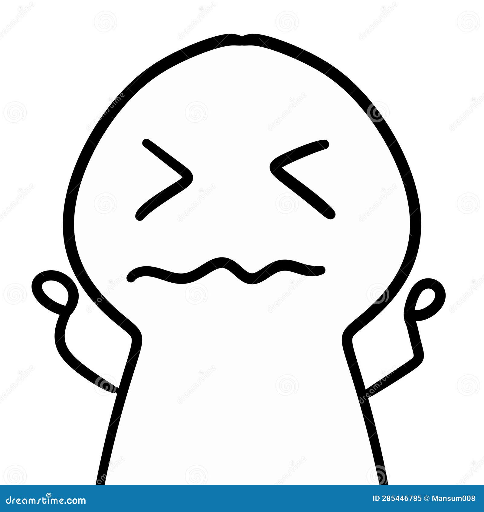 Cute Cartoon on White Background Stock Illustration - Illustration of ...