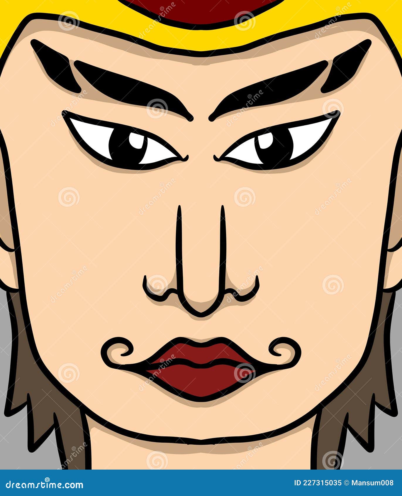 Cute face of man cartoon stock illustration. Illustration of human ...