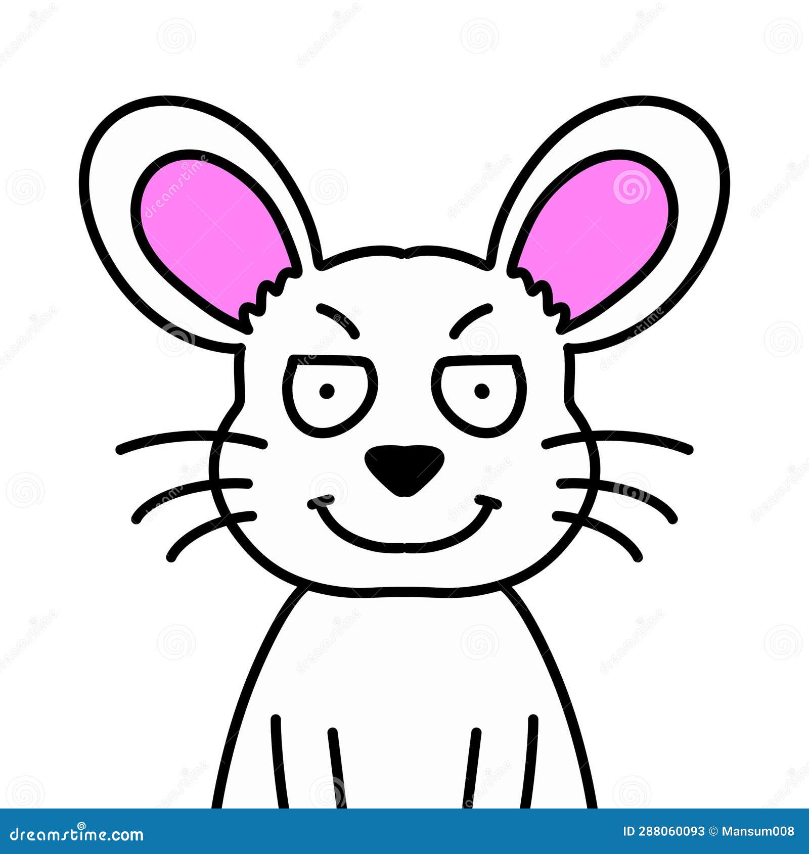 Cute Little Mouse Character Stock Illustration - Illustration of ...