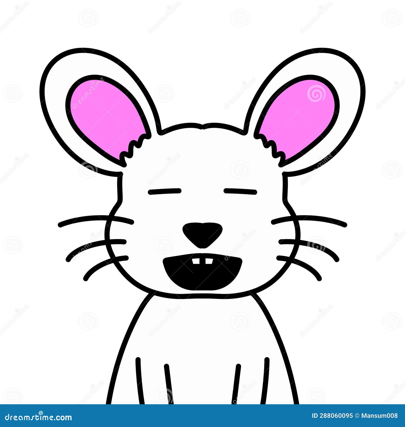 Cute Little Mouse Character Stock Illustration - Illustration of doodle ...