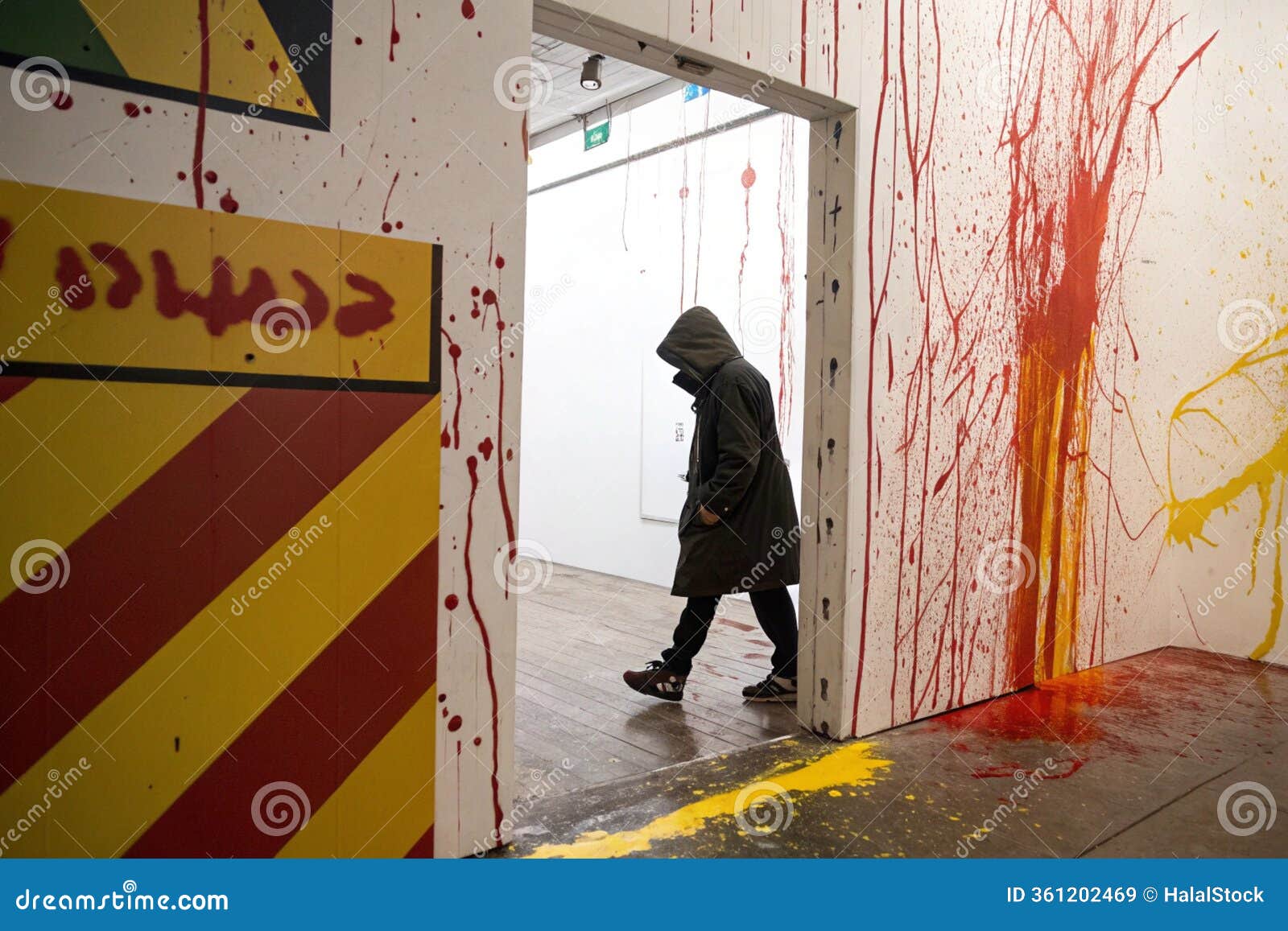 Art Danger. Abstraction. a Stain of Paint. Figure Stock Illustration ...