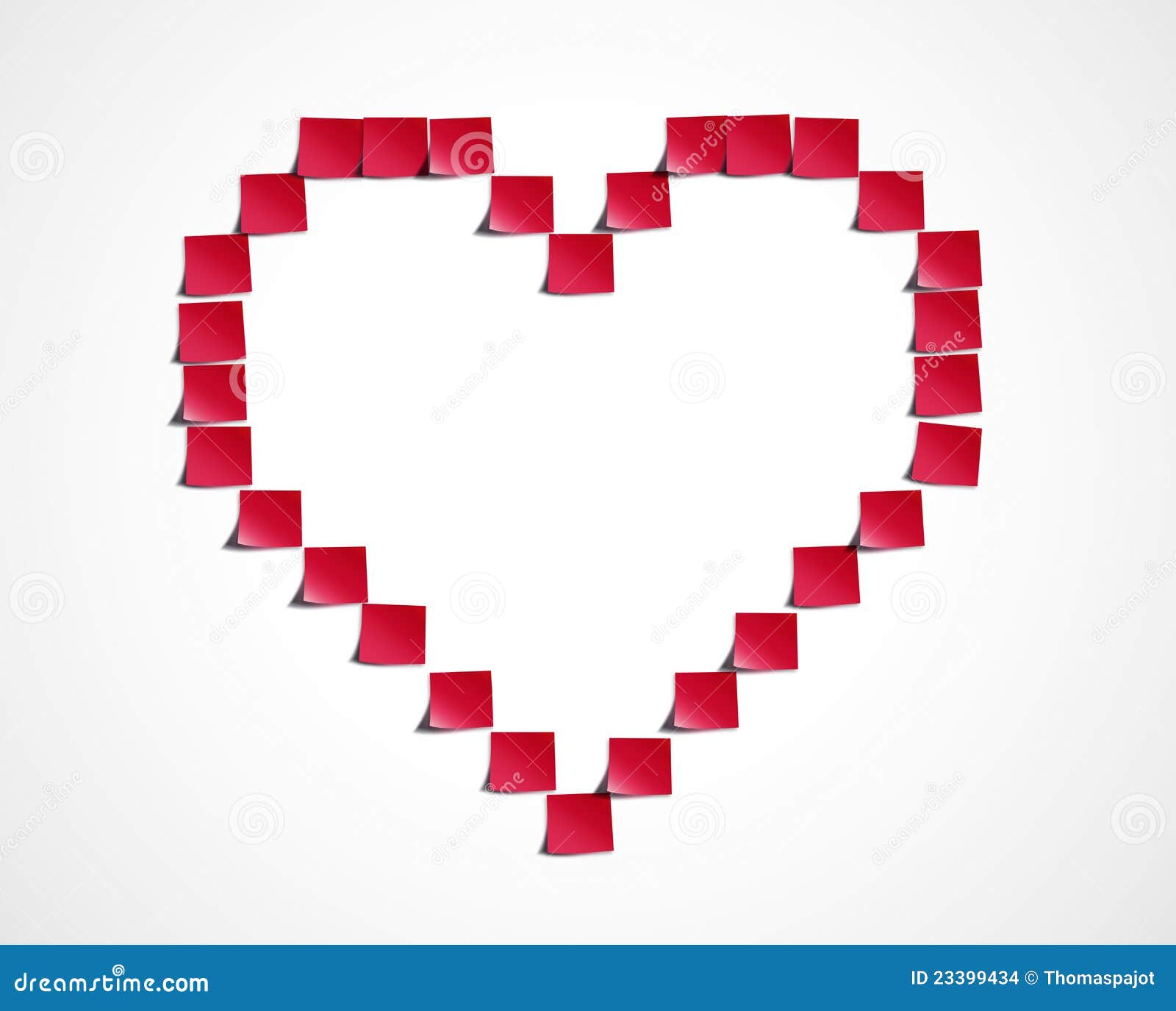 Art de post-it de coeur illustration stock. Illustration du poteau ...