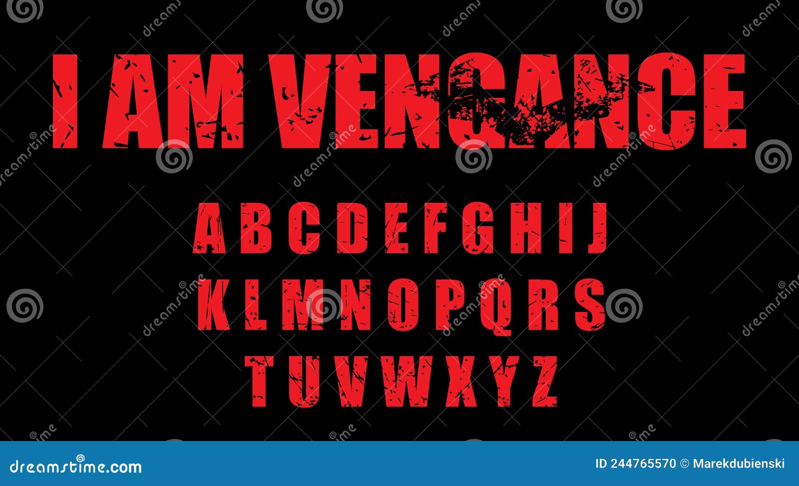 Vigilante Font. Alphabet In Grunge 90s Style. Bloody Red Letters ...