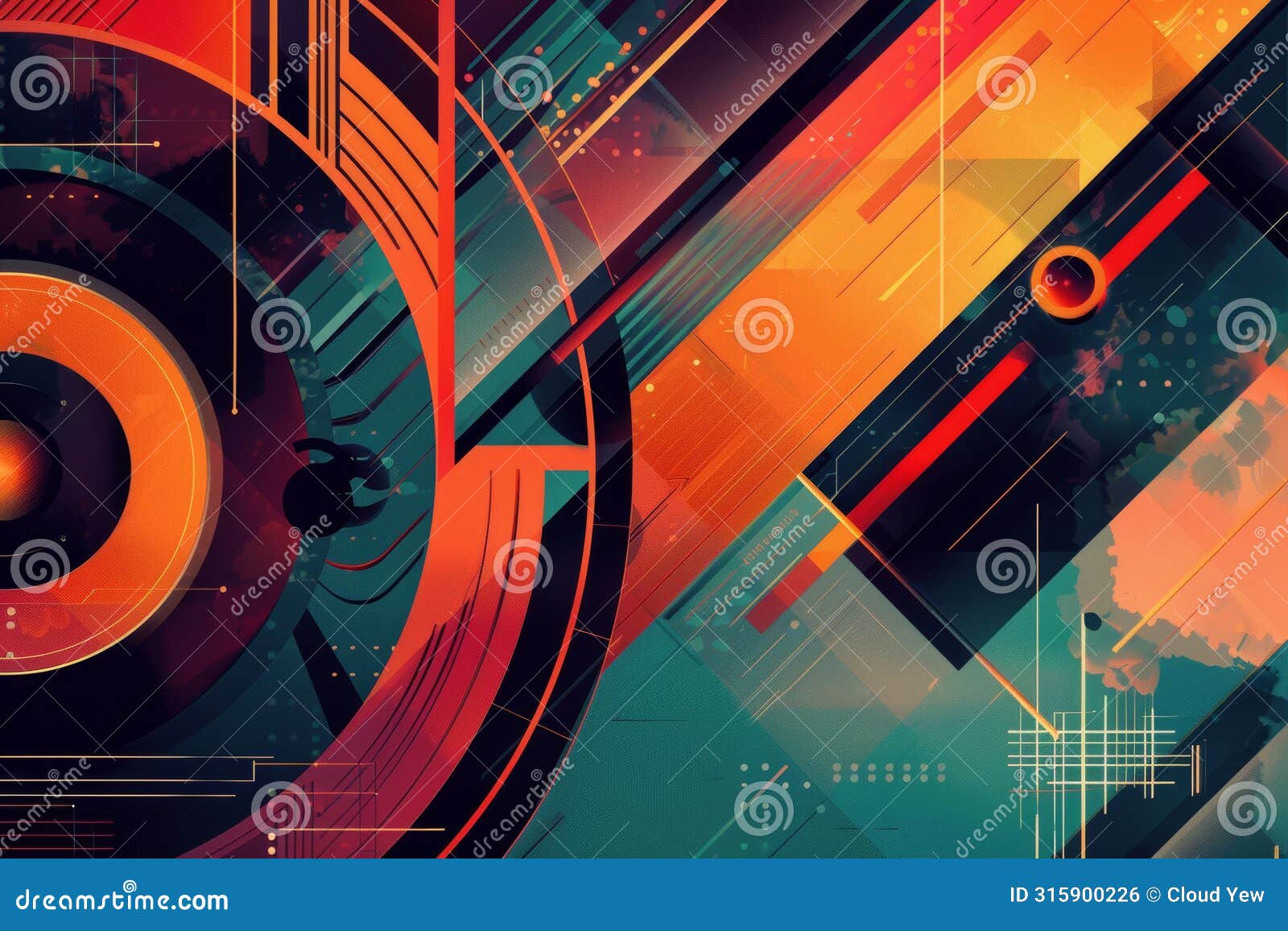 Art Deco Background with a Futuristic Aesthetic for Tech-themed Content ...
