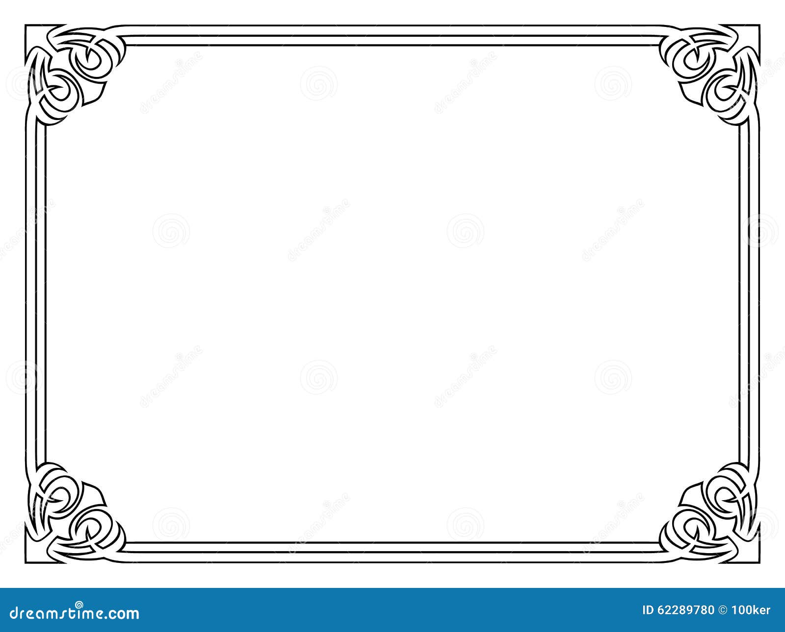 Art Deco Frame. Vintage Linear Border. Design A Template For ...