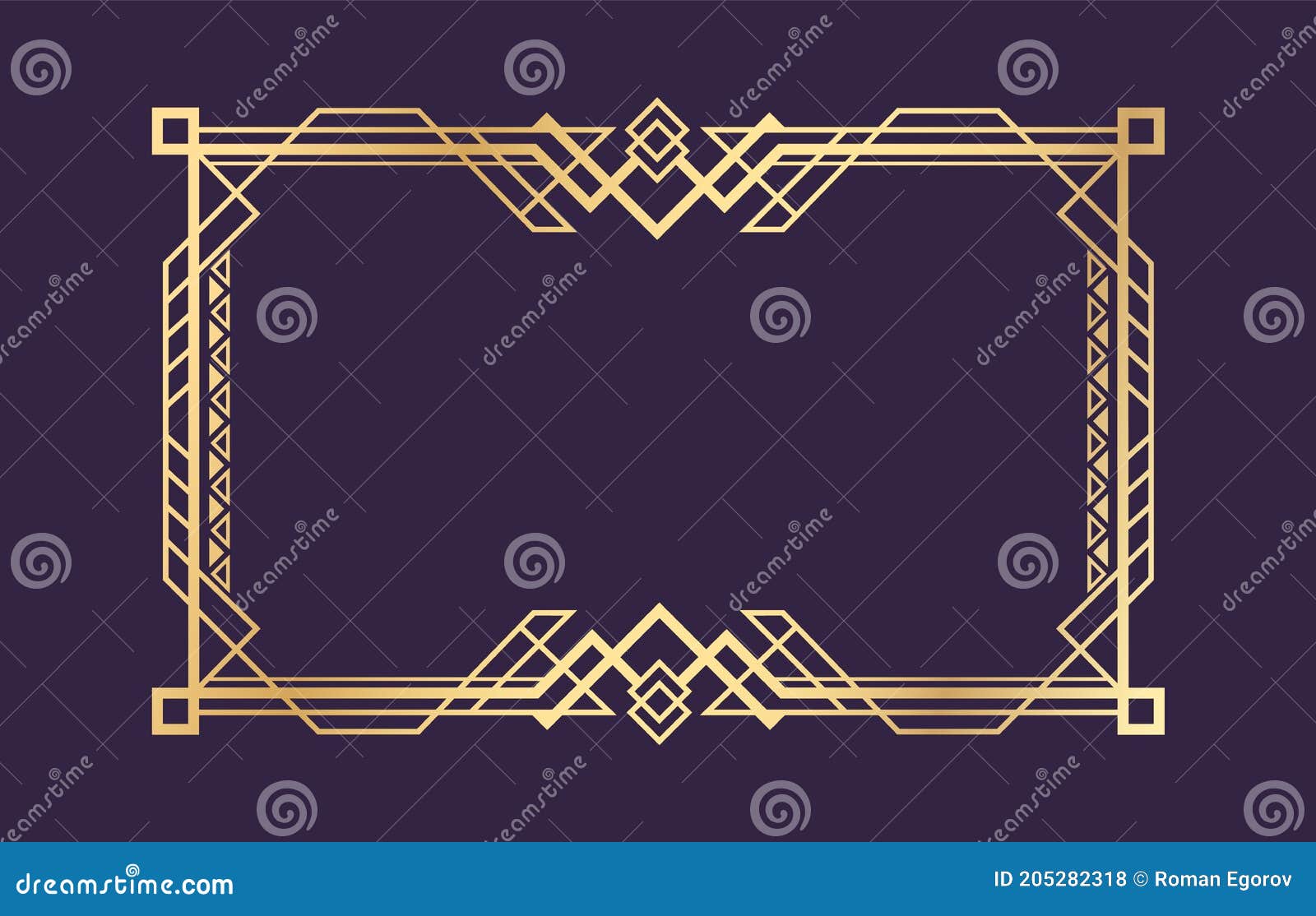 Vintage Rectangular Frame Cartoon Vector | CartoonDealer.com #58071137