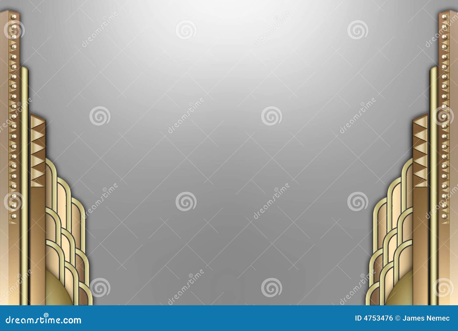 Art Deco building border stock illustration. Illustration of margin ...